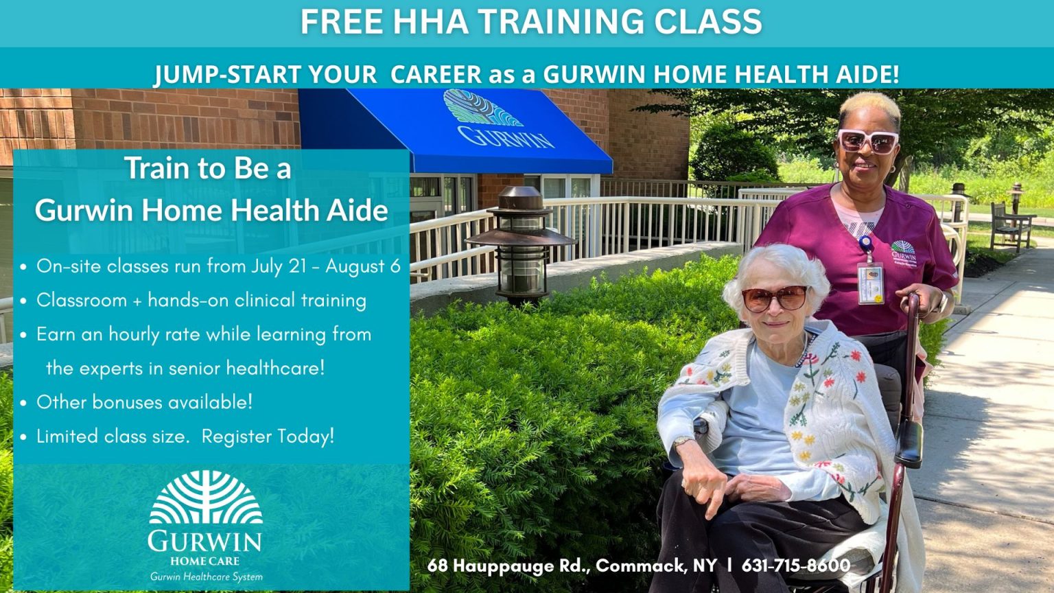 Free Paid Home Health Aide (HHA) Training at Gurwin! | Gurwin Healthcare